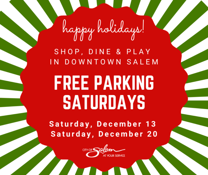 Holiday Surprise: Free Parking in Downtown Salem Dec. 13 and 20 - 1430 KYKN